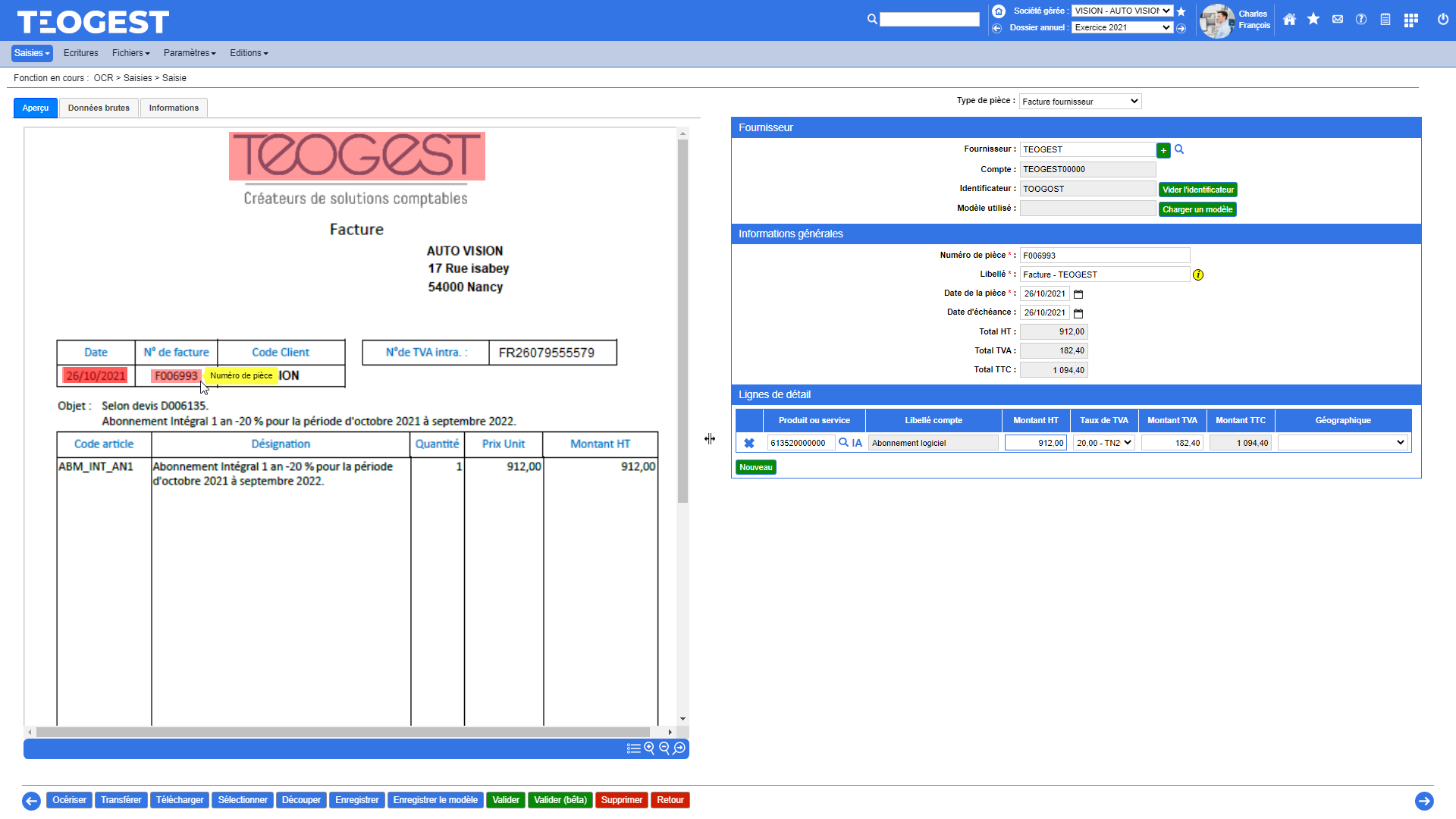 Logiciel OCR pour les experts-comptables - Teogest