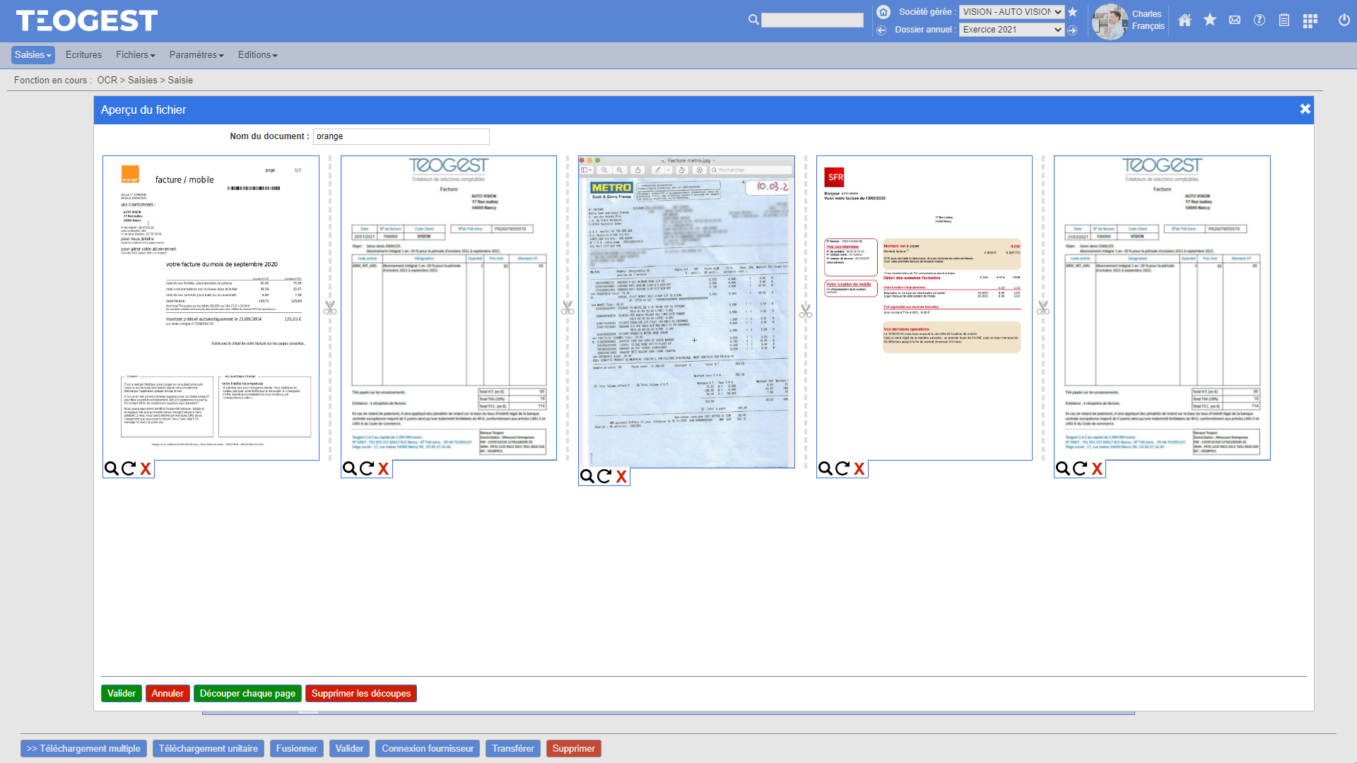 Logiciel en ligne d'océrisation pour les experts-comptables - Teogest