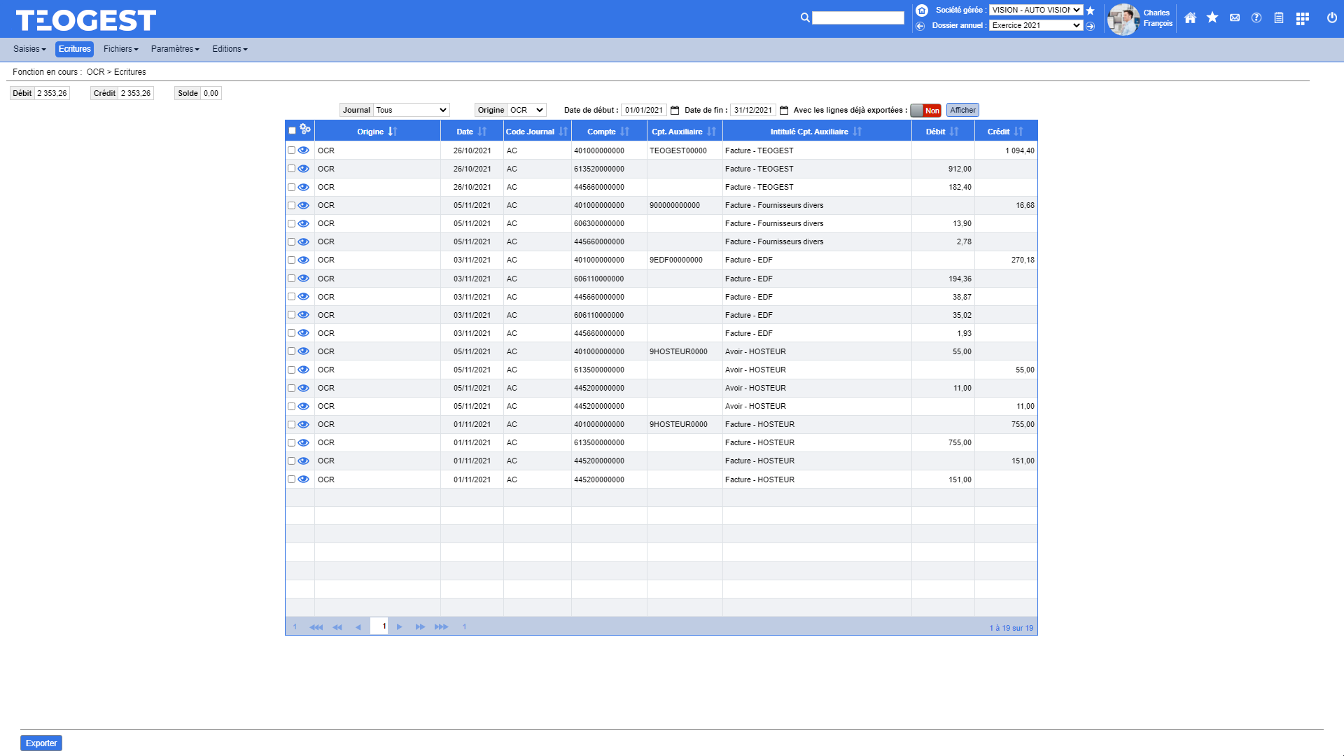 Logiciel en ligne d'océrisation pour les experts-comptables - Teogest